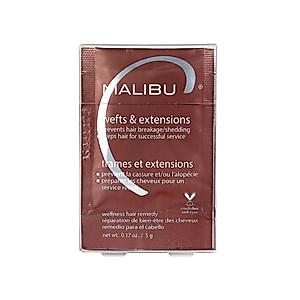 Malibu C Mini Malibu Rehab Wefts & Extensions - Contains 2 Hair Remedy Packets - Removes Build Up + Prevents Hair Breakage - Hydrating Hair Care for Preventing Breakage