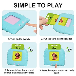 Toloso Toddler Toys for 2 3 4 5 Years Old Boys, 224 Sight Words Talking Flash Cards, Montessori Sensory Toys for Autistic Children, Autism Learning Toys, Speech Therapy Toys