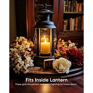 Homemory 2" x 2" Timer Remote Control Flickering Flameless Votive Candles, Realistic Battery Operated Candles, 6Pack 3D Wick Electric Fake Candles for Christmas, Wedding, Home Decorations