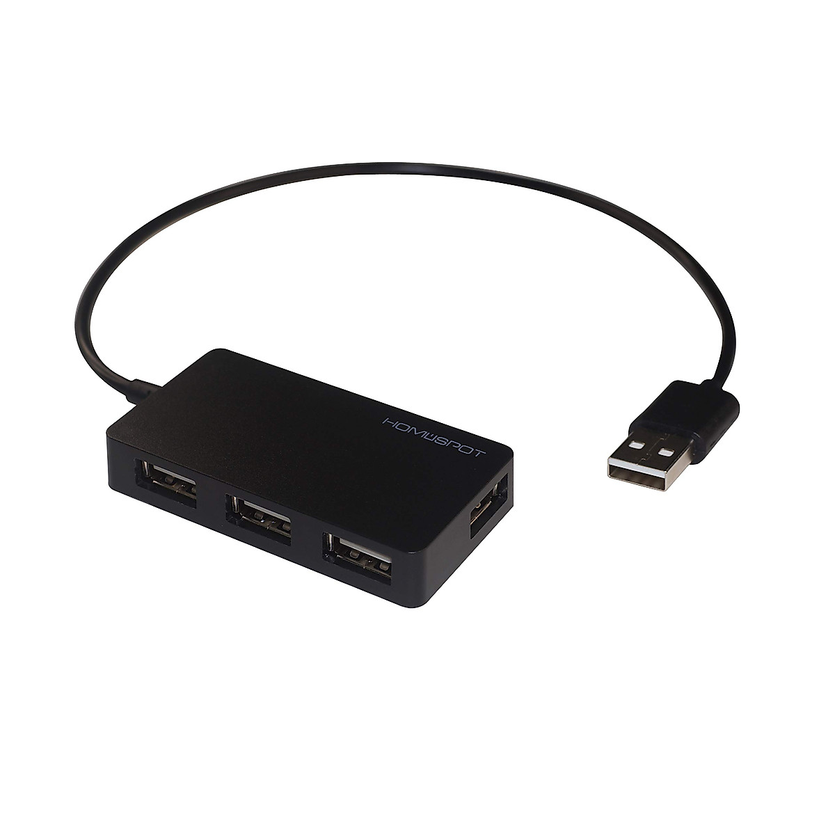 HomeSpot USB2.0 Hub 4-Port High Speed with Long Extension Cable Compatible with Windows 7/8/10 OSX Linux