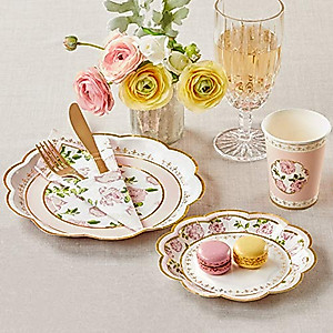 Kate Aspen Vintage Floral Tea Party Napkins - Pink (Set of 30) - Perfect for Weddings, Bridal Showers, Baby Showers, Birthdays