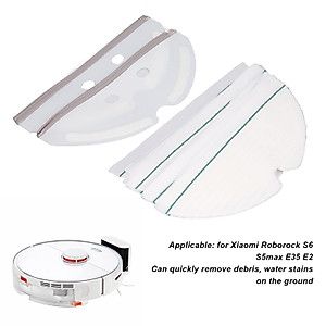 CHEOTIME Mop Cloth Holder Plate, Sweeper Mop Cloth Bracket Kit Disposable Mop Cloth Holder Plate Fit for Roborock S6 S5max E35 E2 Sweeping Robot