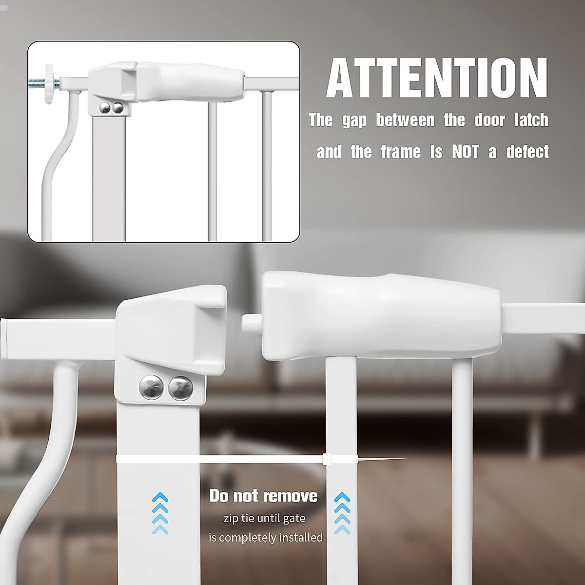 Easy Walk Baby Gate for Stairs & Doorways with Optional Extensions, Detachable Extra Wide Pet Gates with Automatic Closing, Safety Gate, Dog Playpen for Hallway