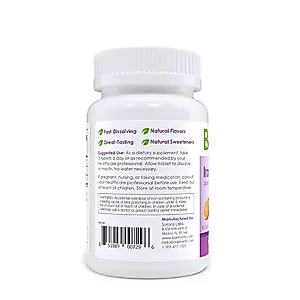 BariMelts Iron with Vitamin C, Dissolvable Bariatric Vitamins for WLS Patients Including Gastric Bypass and Sleeve Gastrectomy, Natural Orange Flavor - 90 Fast Melting Tablets