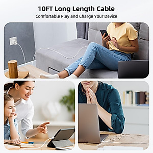 3-Pack 20W USB C Fast Charger for iPhone 15/15 Pro Max Charger for iPad Pro Charger with 10FT USB C to C Cable Fast Charging for iPhone 15 Pro/15 Plus//iPad Mini 6,iPad Air 5/4,iPad Pro 12.9/11/10