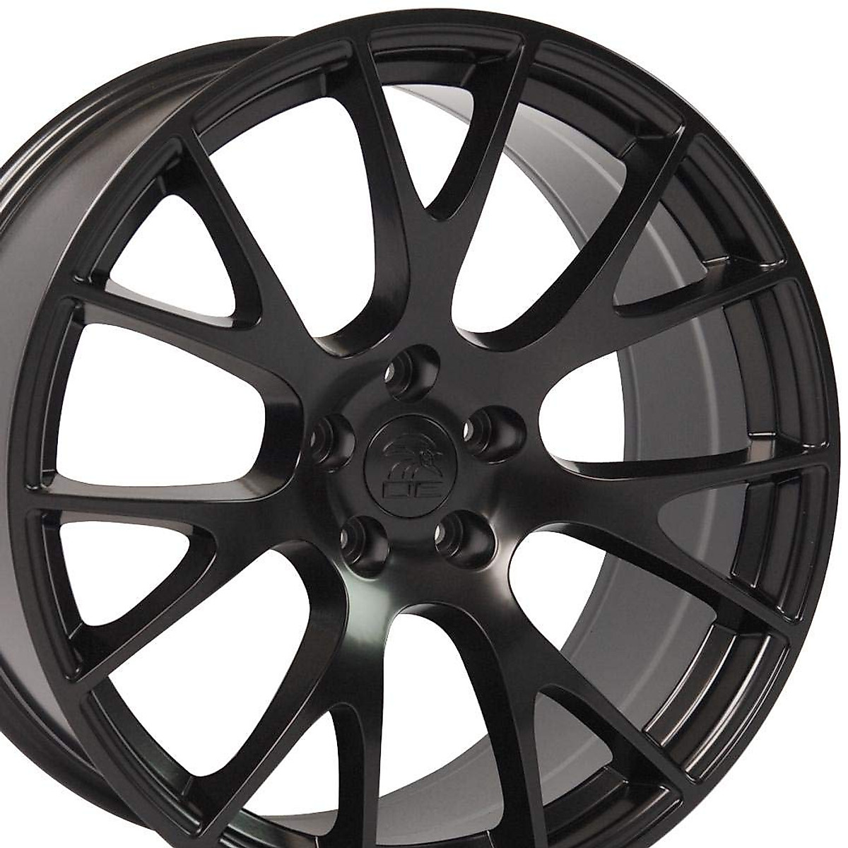 OE Wheels DG15 20 Inch Rim Fits Hellcat Style 5x115 20x9 Satin Black - Hollander 2528 (1)