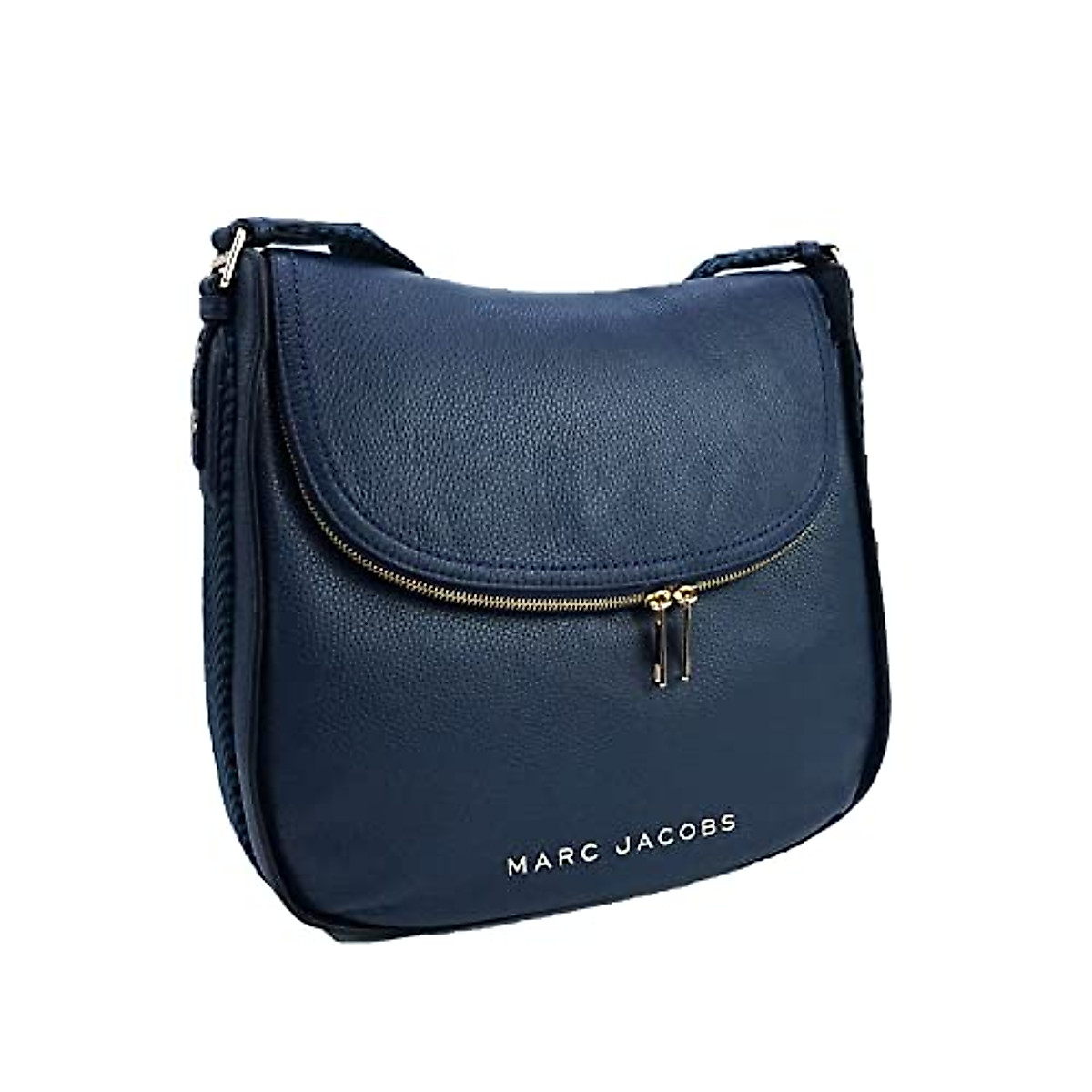 Marc Jacobs H211L01RE21-426 Blue Sea With Gold Hardware Women's Leather Shoulder Hobo Bag