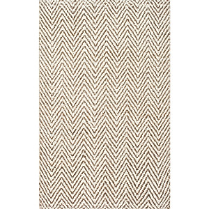 nuLOOM Vania Chevron Jute Area Rug, 5x8, Off-White