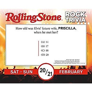 2021 Rolling Stone Rock Trivia Boxed Daily Calendar