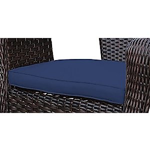 Jeco Inc W00402-FS011CS Clark Single Chair Cushion, 2", Midnight Blue