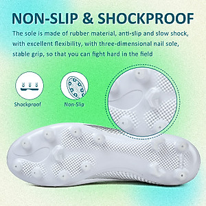 Soccer Cleats Mens Football Cleats Women Tacos de Futbol para Hombre Soccer Shoes for Big Boy Tacos de Futbol Zapatos de Futbol para Hombres Outdoor Soccer Shoes High Top Football Boots AG/FG