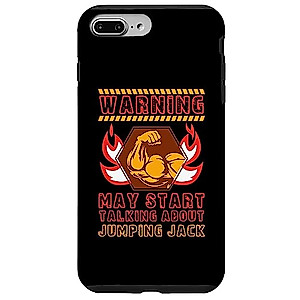 iPhone 7 Plus/8 Plus Jumping Jack Funny Workout Humor Gym Fitness Health Case
