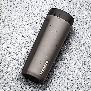 Corkcicle Commuter Cup Insulated Stainless Steel Spill Proof Travel Coffee Mug Keeps Beverages Cold for 9 Hours and Hot for 3 Hours, Ceramic Slate, 17 oz
