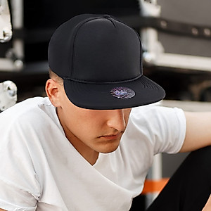 Trendy Apparel Shop XXL Oversize Flatbill Structured Foam Snapback Cap - Heather Grey - 2XL