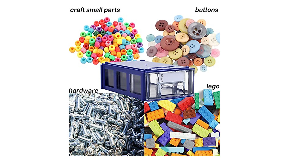 Stackable Storage Drawers Set of 20, Plastic Drawers Organizer for ...