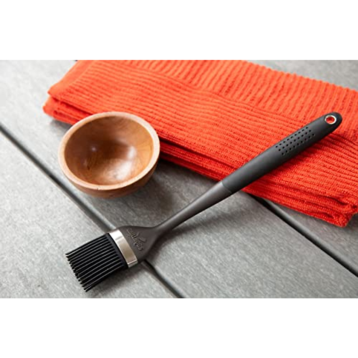 GRILLHOGS Silicone Sauce Basting Brush, Premium Soft Touch Handles, Pastry and Oil Brush & Barbecue Grilling, Dishwasher Safe & Heat Resistant, Set of 2 (7.5" & 12")