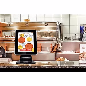 Displays2go Interactive Touch Tabletop Signage, Android 7.1 OS – Black (DGCTDSTCH15BK)