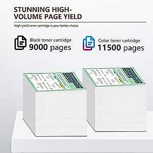 5 Pack (2BK+1C+1M+1Y) High Yield 647A | CE260A 648A | CE261A CE263A CE262A Toner Cartridge Set Replacement for HP CP4025n Enterprise CP4025dn CP4525n CP4525dn CP4525xh Printer