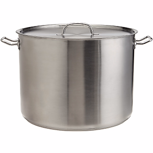 ExcelSteel Heavy Duty Stainless Steel Stock Pot with Lid, 35 quarts, Silver