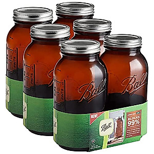 JAR CANNING AMBR 1/2GAL