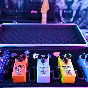 Rayzm Guitar Patch Cable, 6.35mm Angled Instrument Jumper Cable for Guitar/Bass Effects Pedals, 5cm Pedal-Board Jumper Cables (6-Pack)