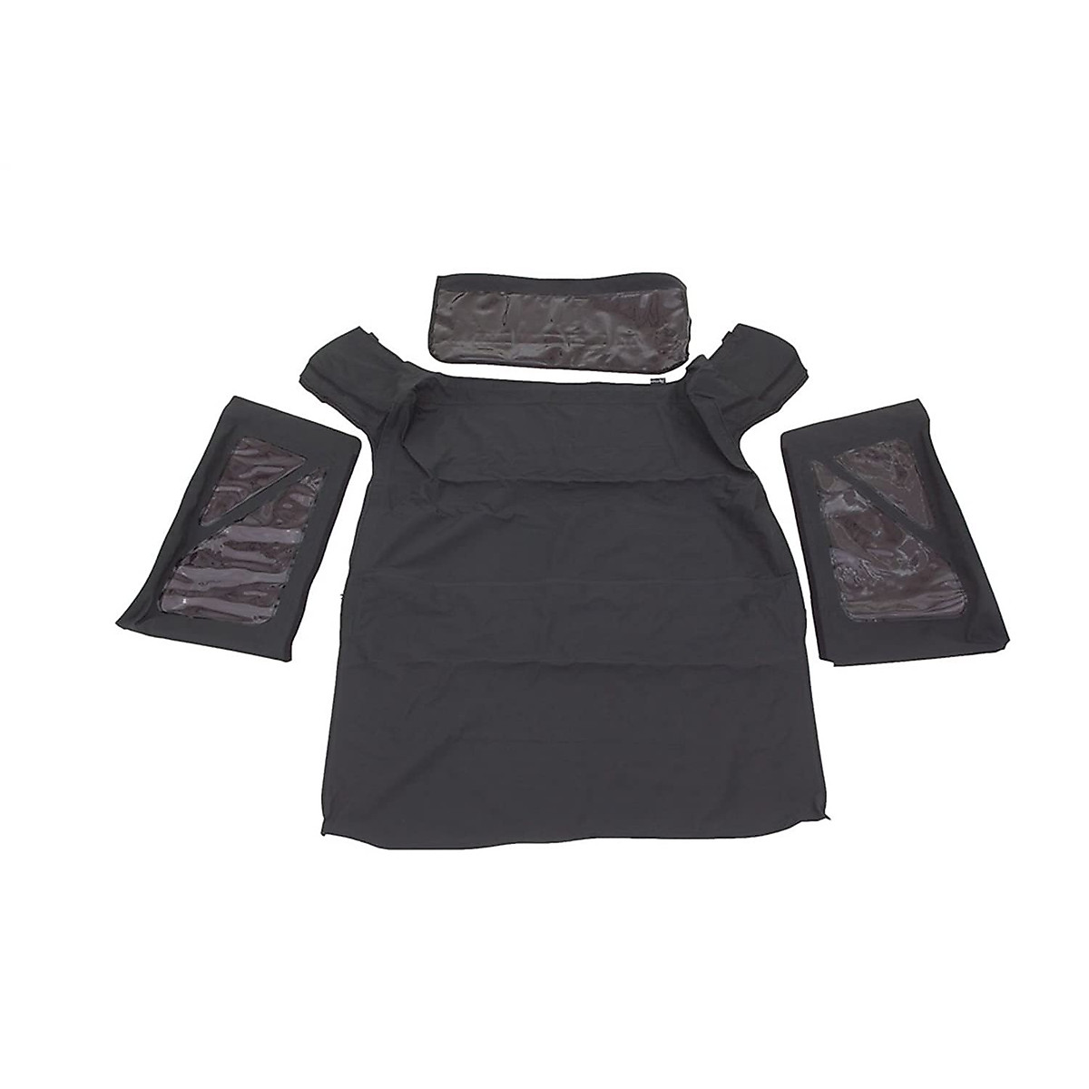 Rampage Factory Replacement Soft Top | Sail Cloth, Black Diamond Color with Tinted Windows | 919935 | Fits 2011 - 2018 Jeep Wrangler JK 2-Door