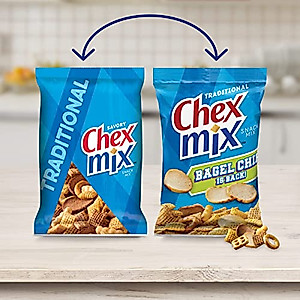 Chex Mix Snack Mix, Traditional, Savory Snack Bag, 8.75 oz
