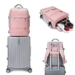 Travel Backpack Purse for Women, Duffel bag Waterproof Carry On Backpack Hiking Backpack (1_3 Pink)