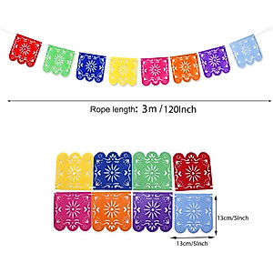 Mexican Hair Felt Picado Banner,Mexican Party Fiesta Hair Felt Banners,Dia De Los Muertos Decorations Party Supplies (Mexican Banner Felt)