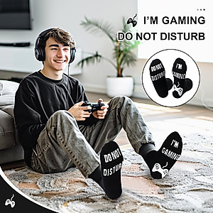 Do Not Disturb I'm Gaming Socks Men Gifts for Men,Fathers Day Dad Gifts From Daughter,Men Birthday Gifts for Teenage Boys,Dad,Husband