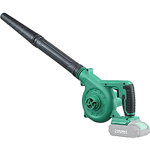 K I M O. Cordless Leaf Blower & Vacuum w/2 X 2.0 Battery & Charger, 2-in-1 20V Leaf Blower Cordless,150CFM Lightweight Mini Cordless Leaf Vacuum, Handheld Electric Blowers for Lawn Care/Dust/Pet Hair