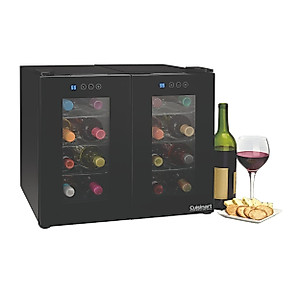 Cuisinart Private Reserve Dual 16-Bottle Set Wine Cellar, Black