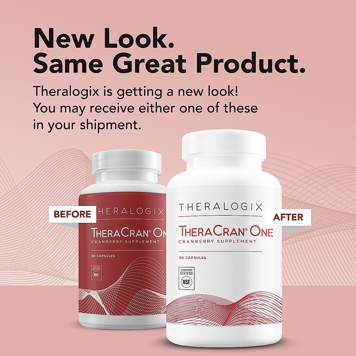 Theralogix TheraCran One Cranberry Capsules - 90-Day Supply - Cranberry Supplement for Men & Women - Cranberry Pills to Support Urinary Tract Health* - 36mg PACs per Capsule - NSF Certified - 90 Caps