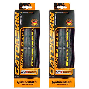 Continental GatorSkin DuraSkin Tire, 2-Count (Folding, 700 x 23mm), Black