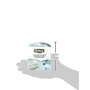 Schick Quattro Titanium Razor Blade Refills for Men - 8 Count