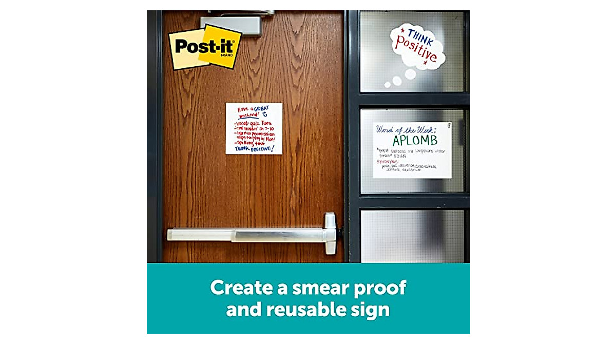Post-it Flex Write Surface Sheets - Instant Whiteboards for Home & Office