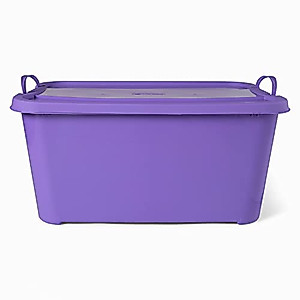 Life Story Purple Stackable Closet Organization Storage Box, 55 Quart (6 Pack)