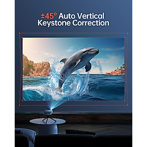 QIAOLET Mini Projector,DLP Portable Projector,HD 150 ANSI Lumens Projector with Wifi and Bluetooth,Movie Projector & Home Theater for Iphone,Android,TV Stick/Laptop/PS5