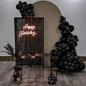 Black Balloons 55 pcs Black Party Latex Balloon 18inch 12inch 5inch for Birthday Baby Bridal Shower Wedding Party Decorations