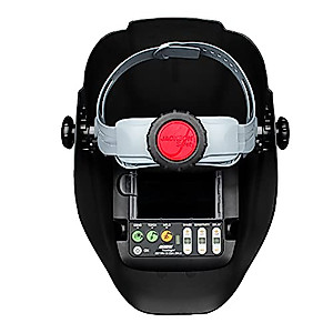 Jackson Safety Welding Helmet, Digital Variable Auto Darkening Filter, Stars and Scars Design, Lightweight Protective Welder Face Mask with Light HLX100 Shell, Unisex, Universal Size, 46118