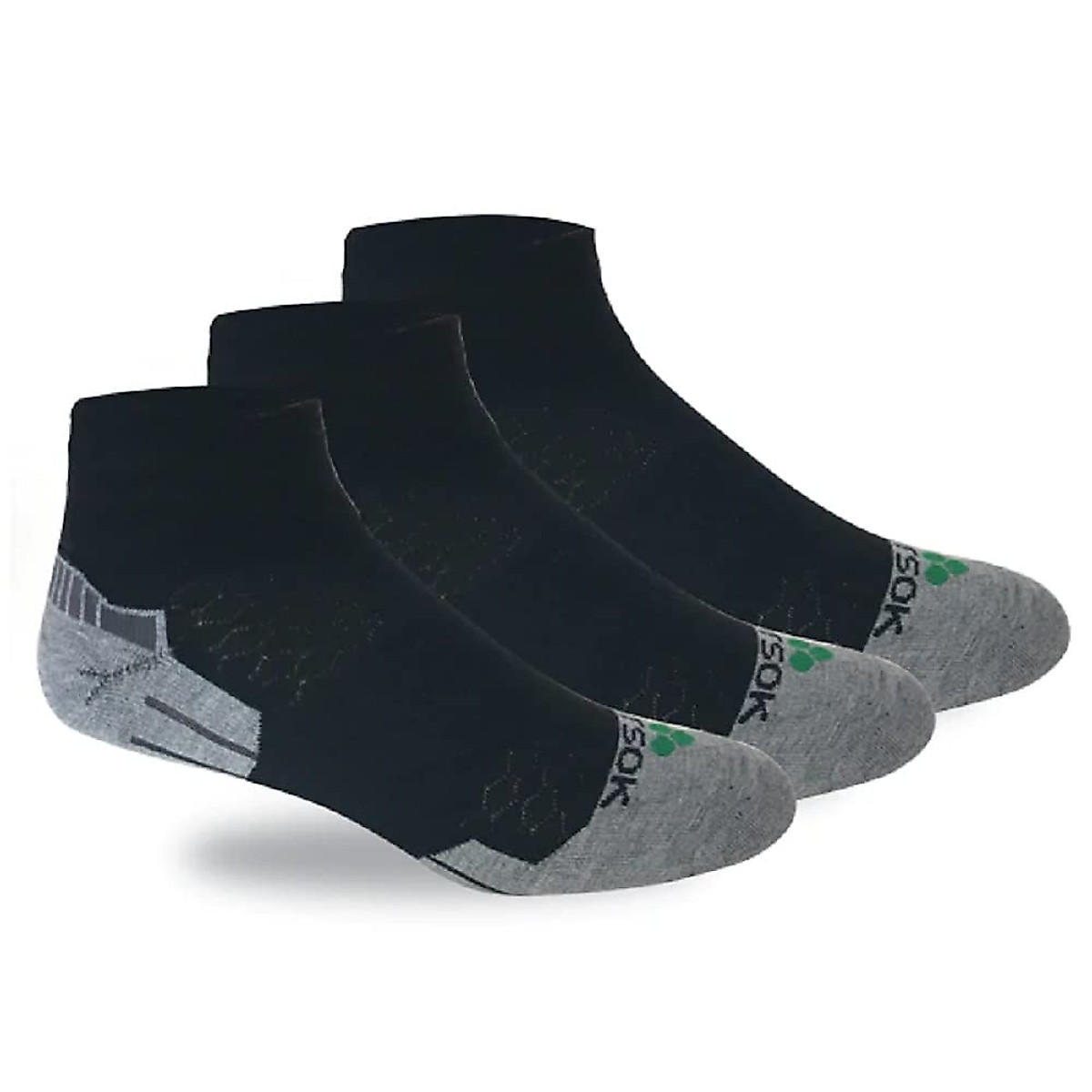 Fitsok CX3 Quarter Cut, 3-Pack (Black/Grey, X-Large)