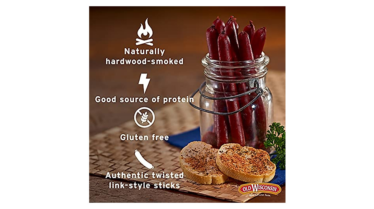 Old Wisconsin Beef Deli Sticks - Premium High-Protein Snack