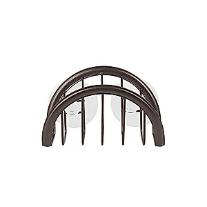 Spectrum Diversified Ashley Sink Sleek Soap & Sponge Kitchen Sink & Shower, Modern Kitchen & Bathroom Organizer, Classic Sponge Holder with Suction Cups, 1 EA, Bronze