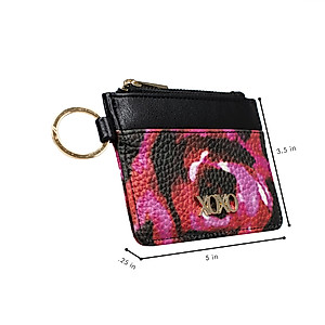 XOXO Women’s Wallet Small Floral Print Saffiano Leather Key Card Id Coin Case Purse XW321491G-42-A56 0