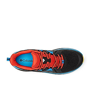 Columbia Men's Hatana Max Outdry Hiking Shoe, Black/Compass Blue, 14 Wide