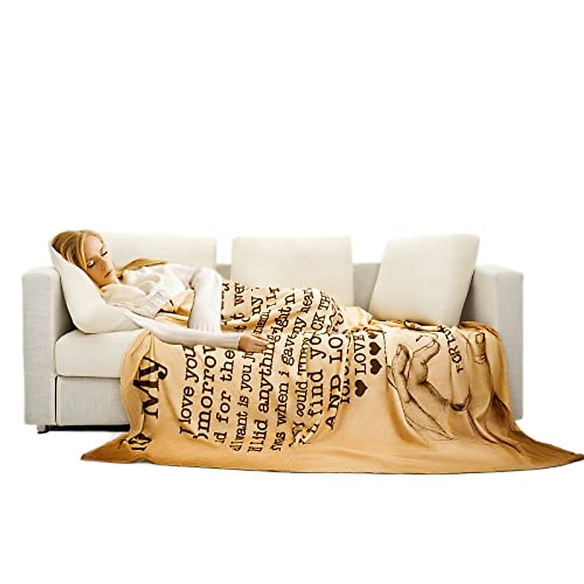 Gifts for Girlfriend to My Girlfriend Blanket Anniversary Romantic Gifts for her Best Birthday Gifts for Girlfriend from Boyfriend I Love You Gifts for Women Healing Thoughts Fleece Blanket 50"x60"