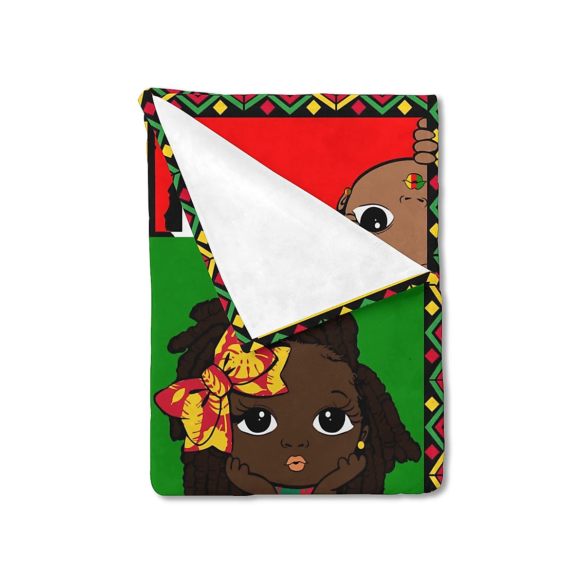 HawSkgFub Baby Toddler Girl I Am Black History African American Juneteenth Blanket Nursery Inspirational Afro Melanin Flannel Fleece Swaddling Blankets Soft Lightweight Newborn Kids Crib Bedding 30x40