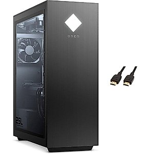 HP 2021 Newest OMEN 25L GT12 Gaming Desktop PC, Intel Core i7-11700F 10-Core, GeForce RTX 3060 12GB Graphics, 32GB RAM, 1TB PCIe SSD, USB-C, RGB Light, Windows 10 Home, VAATE HDMI Cable