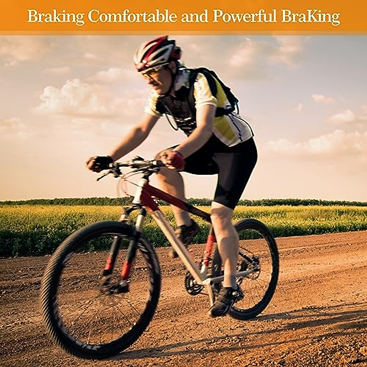 BBTO 16 Pairs Bike Brake Pads Disc Brake Pads with Installation Tools Bicycle Brake Pads for Ebike Mountain Bike (Resin Semi Metallic)