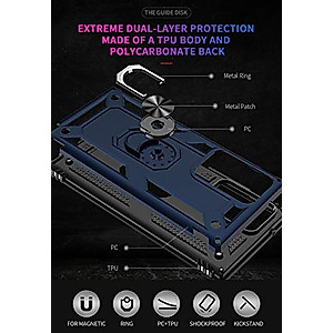 ADDIT Note 20 Ultra Case Samsung Note 20 Ultra Phone Case Galaxy Note 20 Ultra Case, [ Military Grade ] with Magnetic Car Mount Ring Holder Stand Case for Samsung Galaxy Note 20 Ultra 5G - Blue